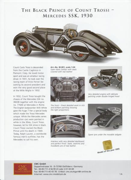 CMC M-001 _ Mercedes-Benz SSK Black Prince _ 1930 | Modèles CMC ...