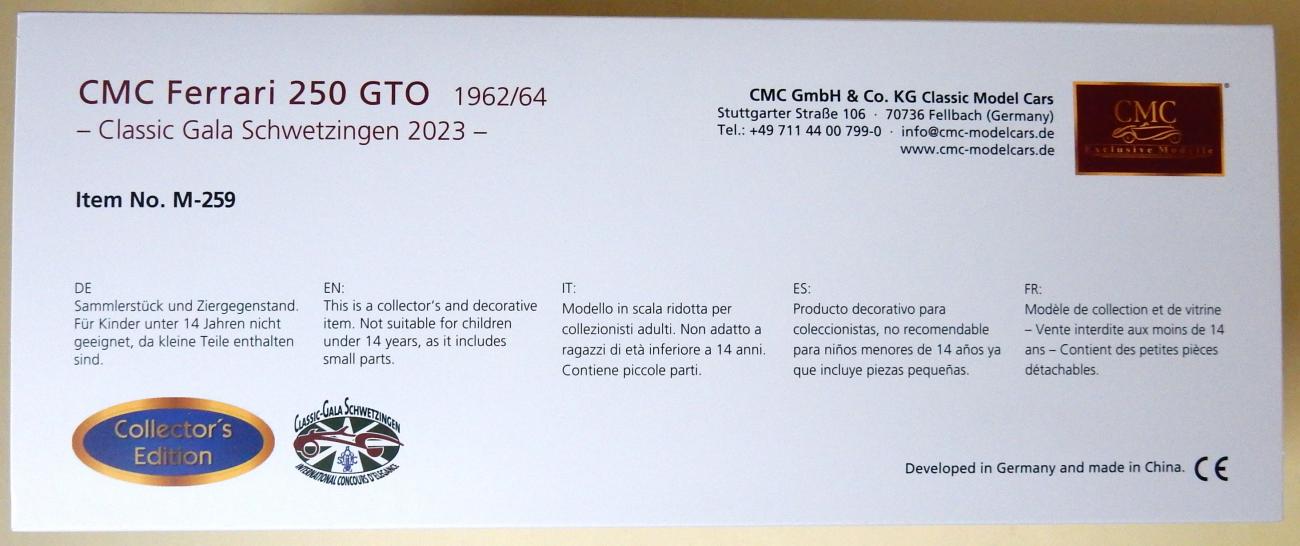 CMC M-259 _ Ferrari 250 GTO _ 1962 _ Classic Gala Schwetzingen 2023 ...